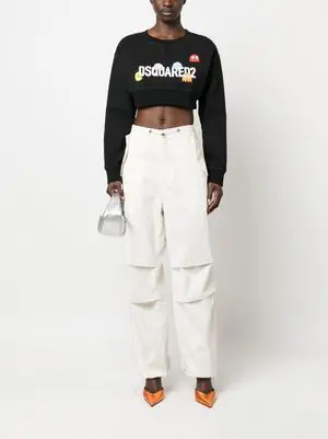 Dsquared2 Logo-print Cropped Sweartshirt