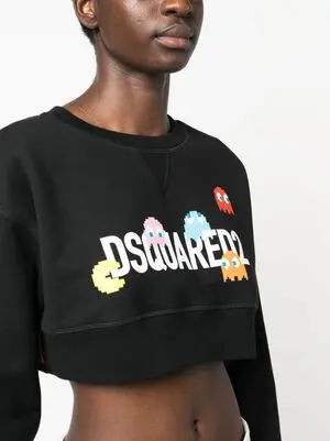 Dsquared2 Logo-print Cropped Sweartshirt