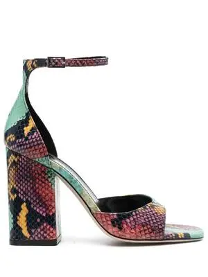 Paris Texas Fiona Python-print Sandals