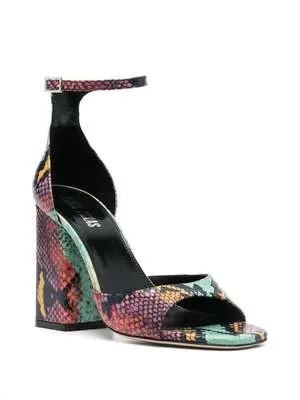 Paris Texas Fiona Python-print Sandals