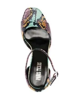 Paris Texas Fiona Python-print Sandals