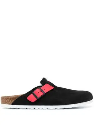 BIRKENSTOCK 1774 Boston Suede Sandals - Black
