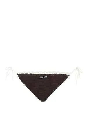 Miu Miu Crochet-knit Bikini Bottom - Black
