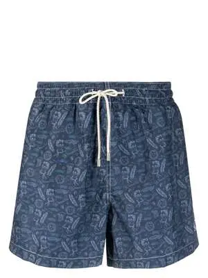 ARRELS BARCELONA X Jordi Labanda In Summer We Trust Swim Shorts - Blue
