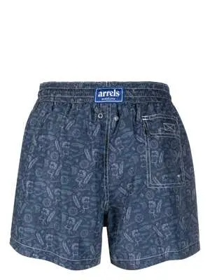 ARRELS BARCELONA X Jordi Labanda In Summer We Trust Swim Shorts - Blue