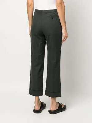 Aspesi Cropped Flared Trousers - Grey