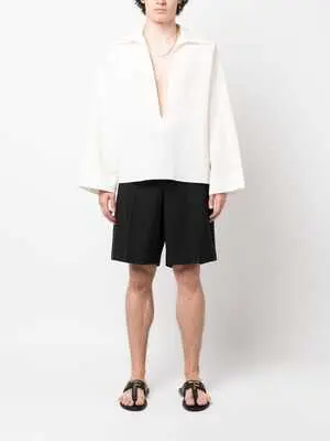 Saint Laurent V-neck Linen Shirt