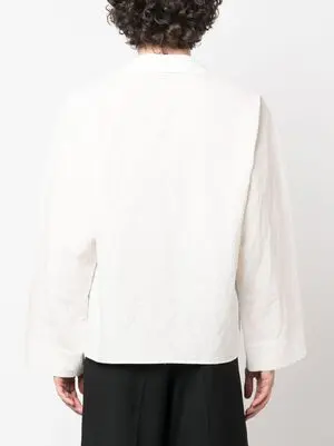 Saint Laurent V-neck Linen Shirt