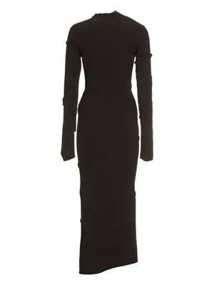 Balenciaga Spiral Ribbed-knit Maxi Dress