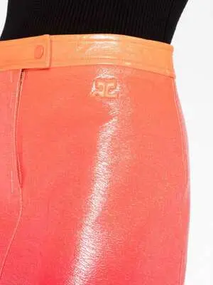 COURREGES Vinyl Miniskirt - Orange