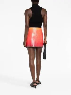COURREGES Vinyl Miniskirt - Orange