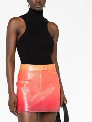 COURREGES Vinyl Miniskirt - Orange