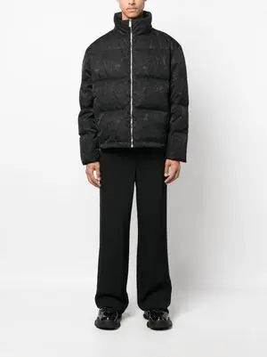 Versace Barocco Silhouette Jacquard Puffer Jacket