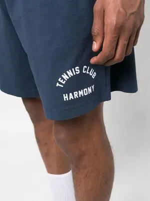 Harmony Logo-print Cotton Track Shorts