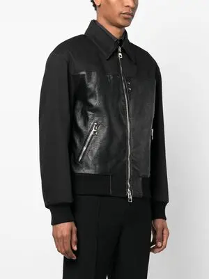 Alexander McQueen Panelled Zipped Bomber Jacket