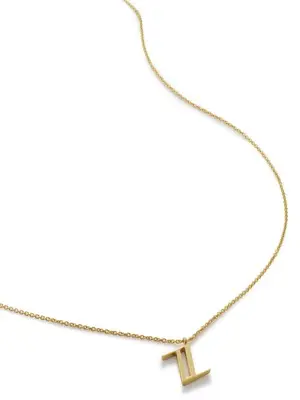 Monica Vinader Alphabet Z Pendant Necklace - Gold