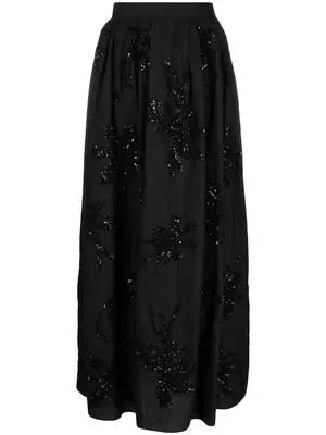 Brunello Cucinelli Sequin-embellished Maxi Skirt - Black