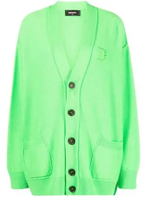 Dsquared2 Embroidered Virgin Wool Cardigan