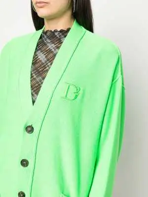Dsquared2 Embroidered Virgin Wool Cardigan