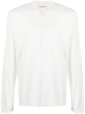 Orlebar Brown V-neck Cotton Jumper - White