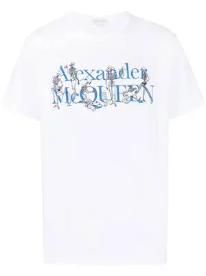 Alexander McQueen Logo-print Short-sleeve T-shirt - White