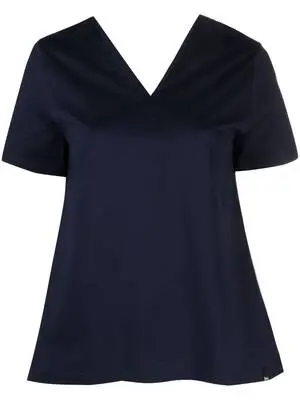 Herno Short-sleeve V-neck T-shirt - Blue