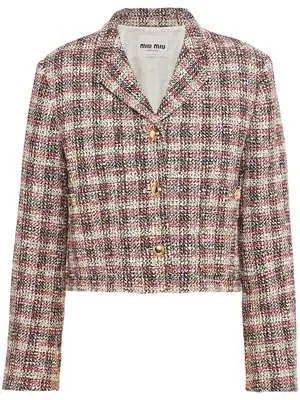MIU MIU Checked Single-Breasted Jacket