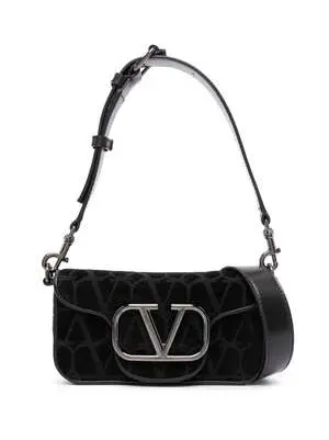 Valentino Garavani Vlogo Monogram Shoulder Bag - Black