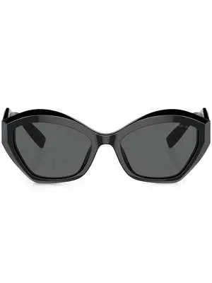 Giorgio Armani Logo-plaque Tinted Sunglasses - Black
