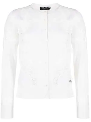 DOLCE & GABBANA Dolce & Gabbana Lace-Inserts Buttoned Cardigan