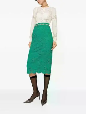 Dolce & Gabbana Lace-inserts Buttoned Cardigan - White