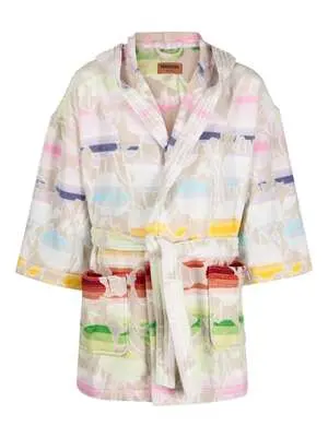 Missoni Graphic-print Bath Robe - Neutrals