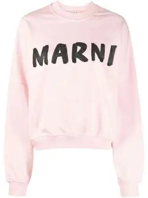 Marni Marni Logo-print Cotton Sweatshirt Pink