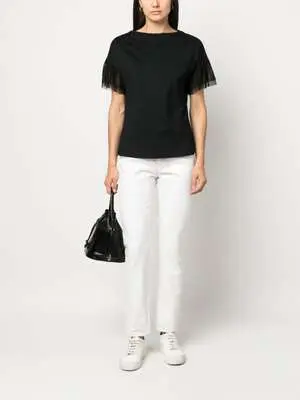 Herno Tulle Insert Cotton T-shirt
