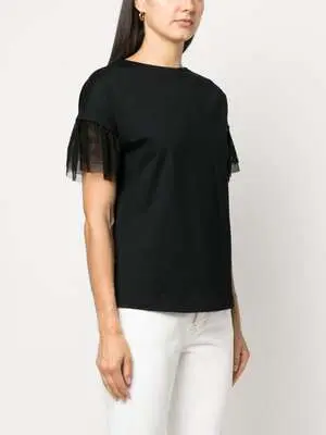 Herno Tulle Insert Cotton T-shirt