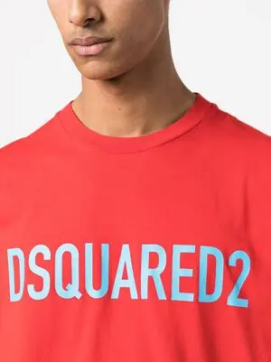 Dsquared2 Logo-print Cotton T-shirt - Red