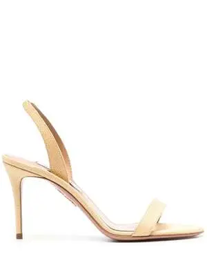 AQUAZZURA 95mm Single-strap Leather Sandals