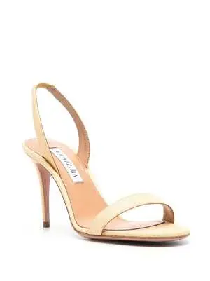 AQUAZZURA 95mm Single-strap Leather Sandals