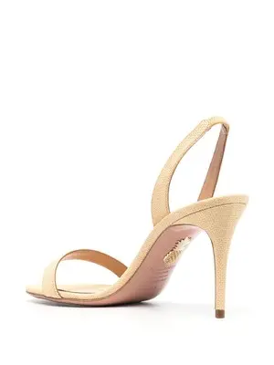 AQUAZZURA 95mm Single-strap Leather Sandals