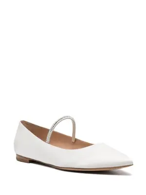 GIANVITO ROSSI Crystal-embellished Ballet Pumps
