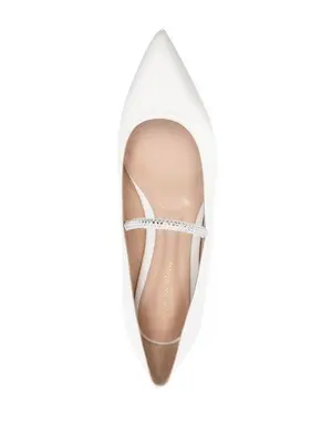GIANVITO ROSSI Crystal-embellished Ballet Pumps