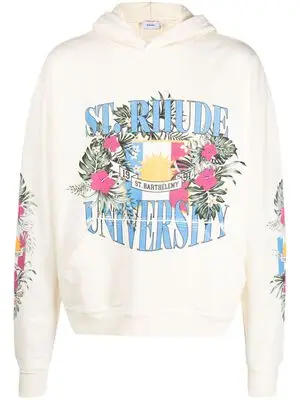 Rhude Graphic-print Hoodie - Neutrals