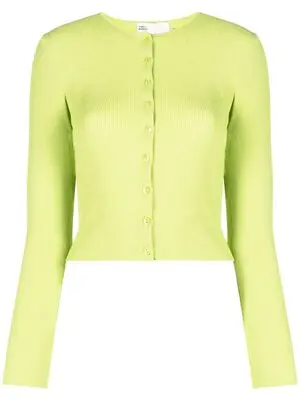Tory Burch Cropped Ribbed-knit Cardigan
