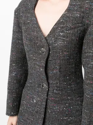 GANNI Fitted Wool-blend Blazer