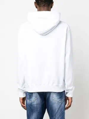 Dsquared2 University Print Hoodie - White
