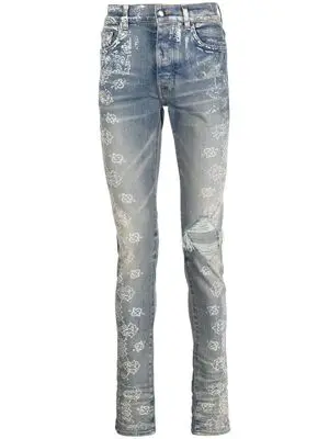 Men's Blue Bandana Jeans