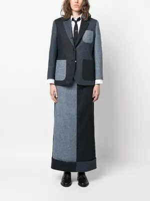 Thom Browne Patchwork Donegal Tweed Blazer
