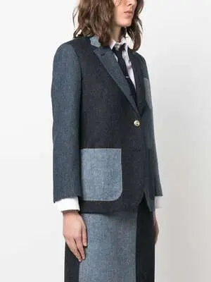 Thom Browne Patchwork Donegal Tweed Blazer