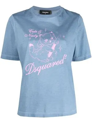 Dsquared2 Graphic Print Cotton T-shirt