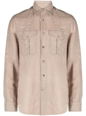 Brunello Cucinelli Two-pocket Long-sleeved Shirt - Brown